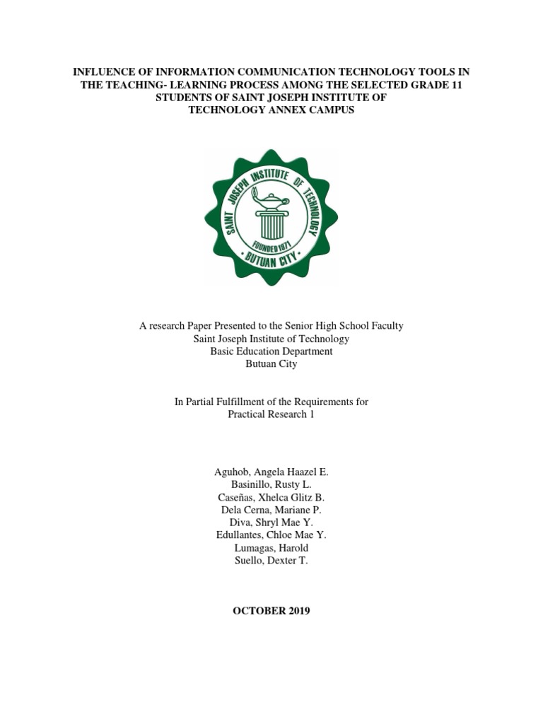 ICT's Impact on Grade 11 Learning | PDF | Educational Technology ...