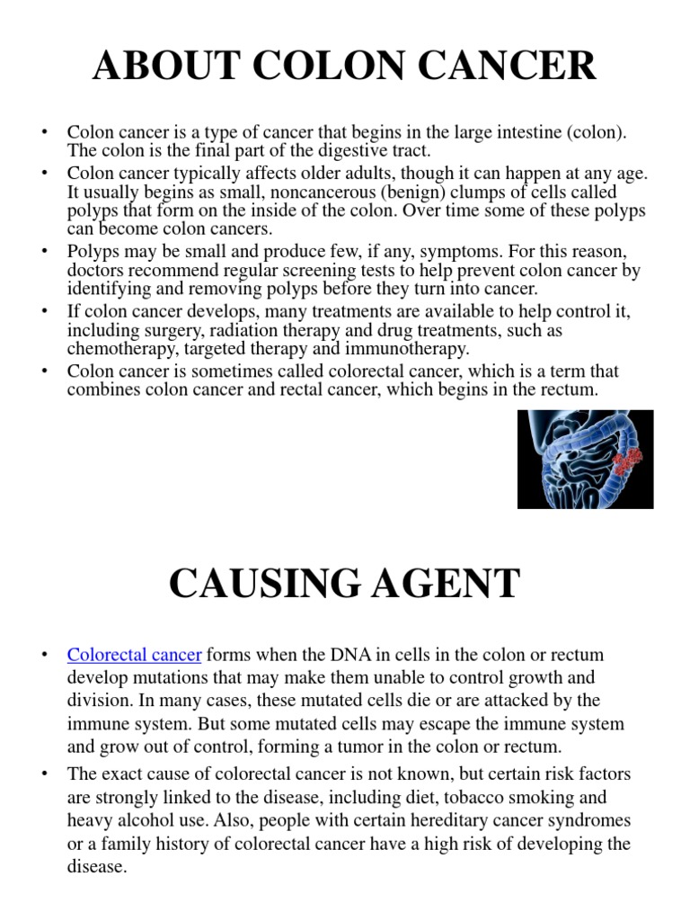 Colon Cancer | PDF | Colorectal Cancer | Chemotherapy