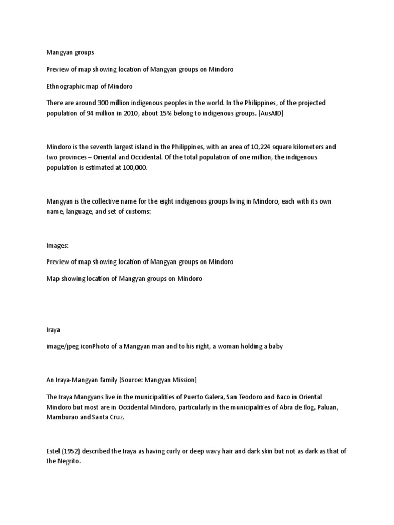 Mangyan Groups | PDF | Clothing | Jewelry