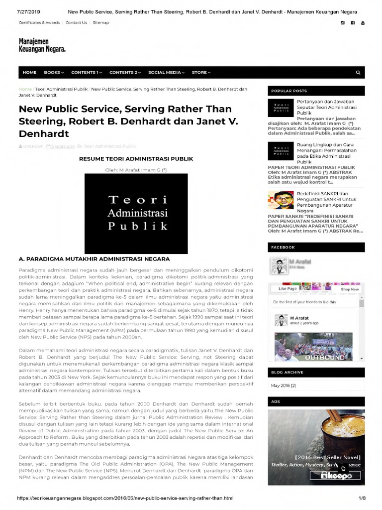 Evolusi Paradigma Administrasi Publik | PDF