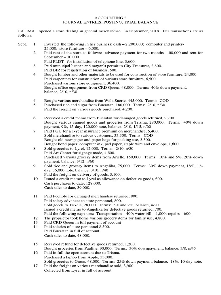 Exercises For Journal Entries | PDF | Withholding Tax | Expense