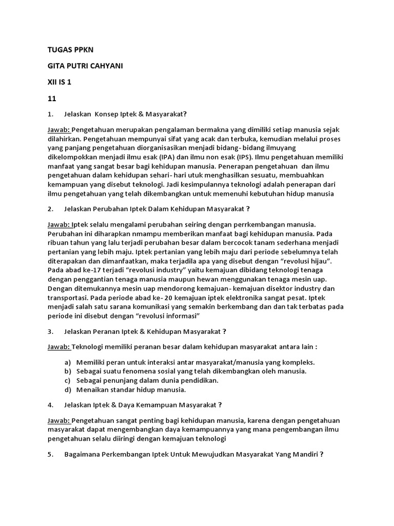 Tugas PKN Bu Ros | PDF