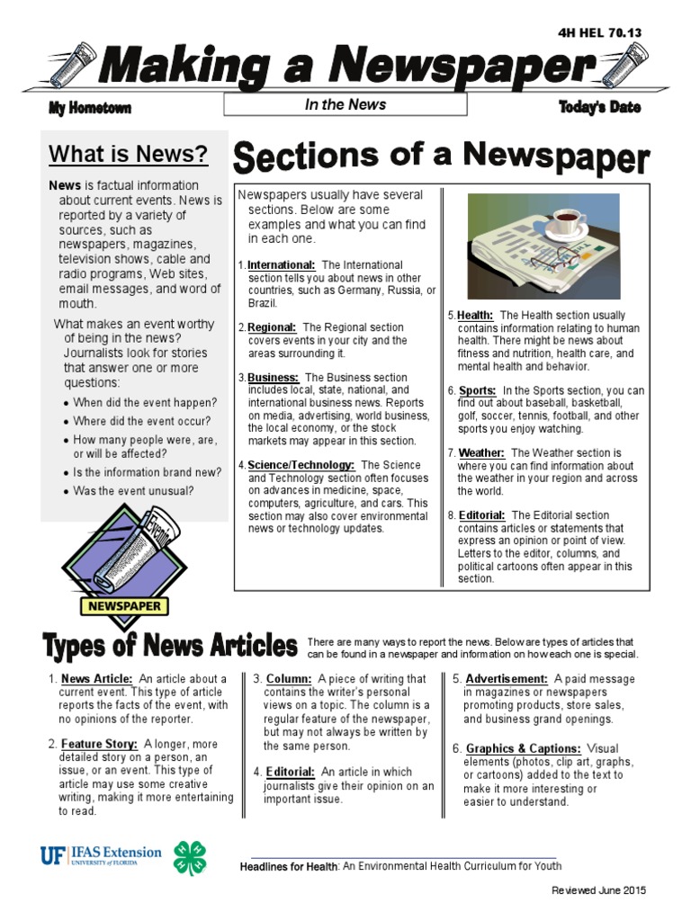 Clipart Newspaper Editorial Articles