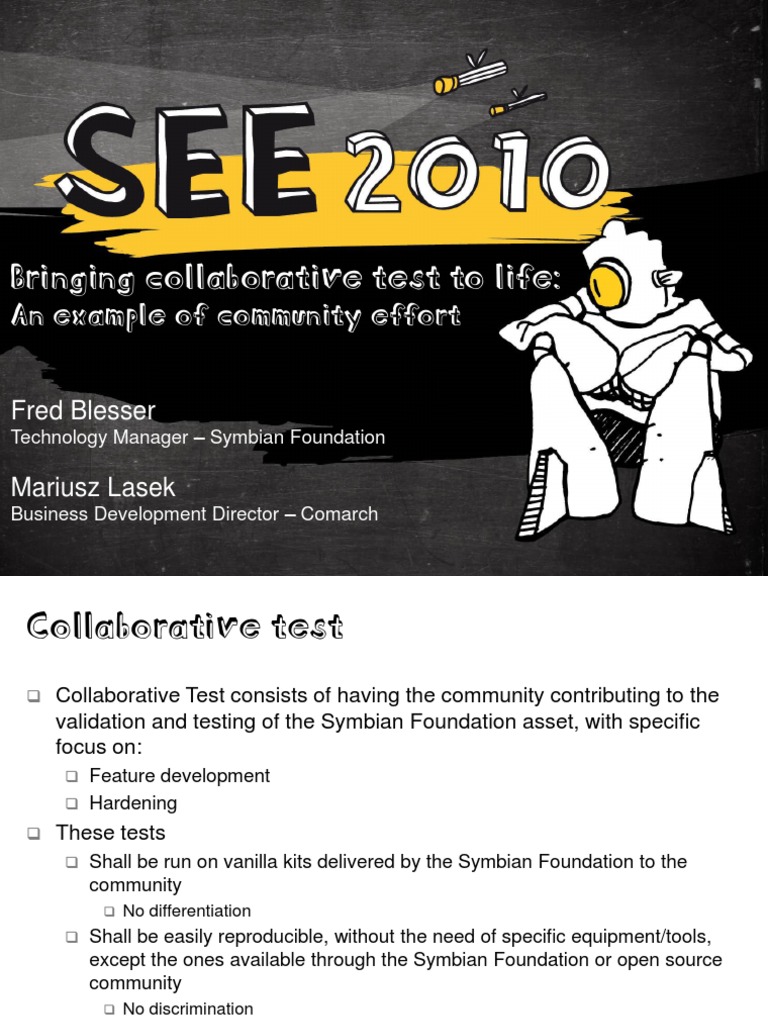 Bringing Collaborative Test To Life - An Example of Community Effort ...