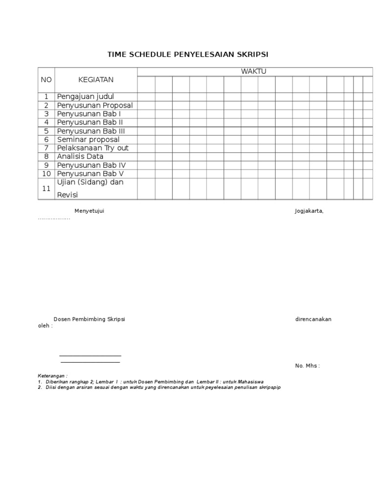 Timeline for Completing Thesis Writing | PDF