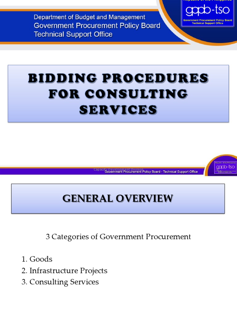 4 Bidding Procedure For Consulting.09162016 | PDF | Joint Venture | Consultant