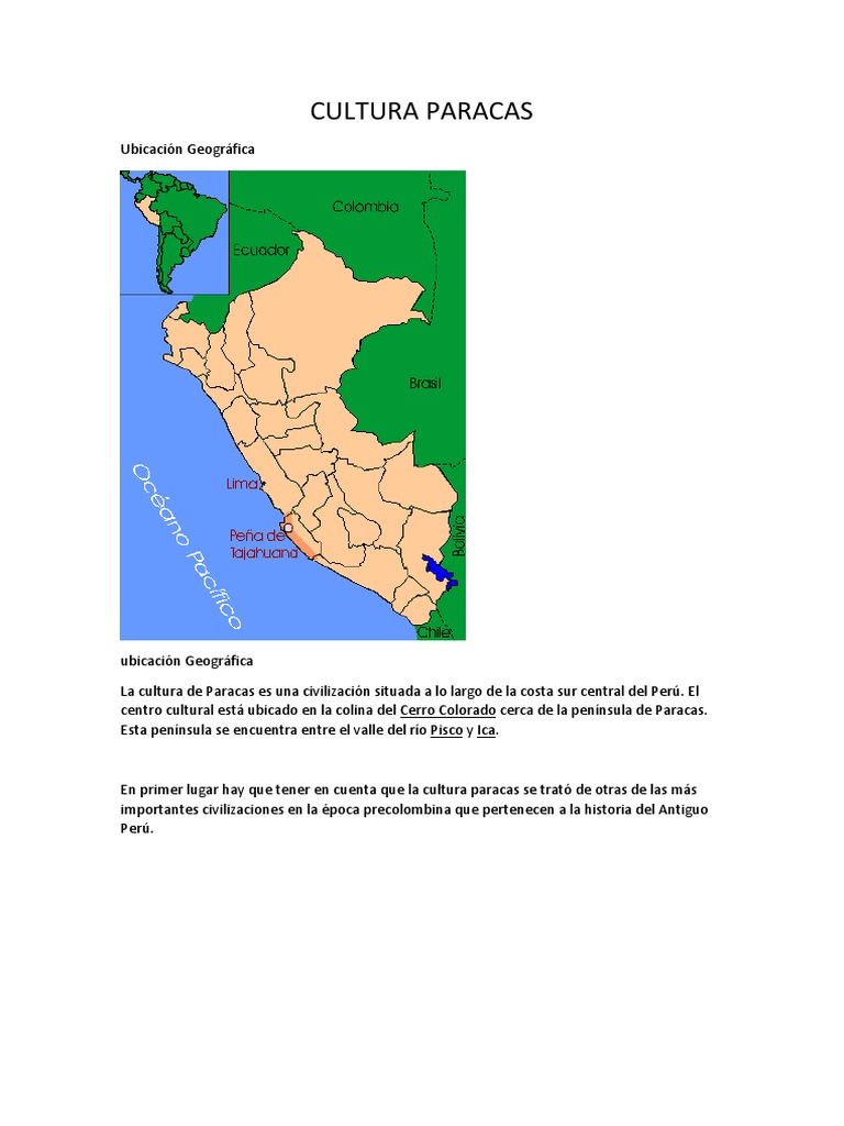 La cultura Paracas: Ubicación geográfica, historia e importantes ...