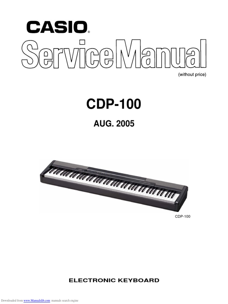 Casio CDP-100 Keyboard Manual | PDF | Power Supply | Sound Production