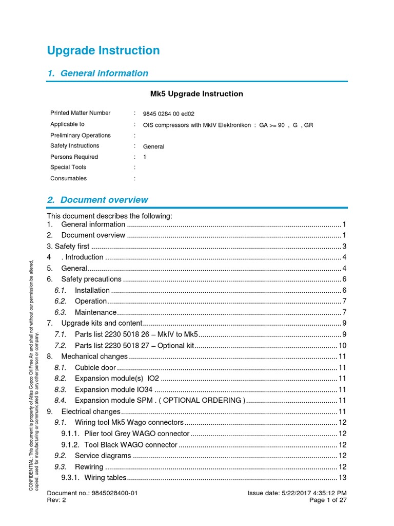 MK4 To MK5 Upgradation Instructions | PDF | Valve | Switch