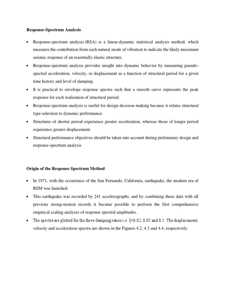Response Spectrum | PDF | Spectrum | Earthquakes