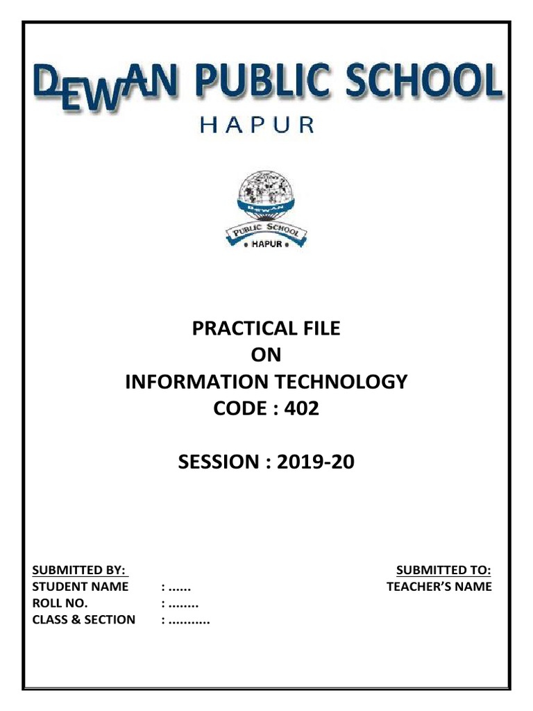 Sample File Structure Class X - 1578638147 PDF | PDF