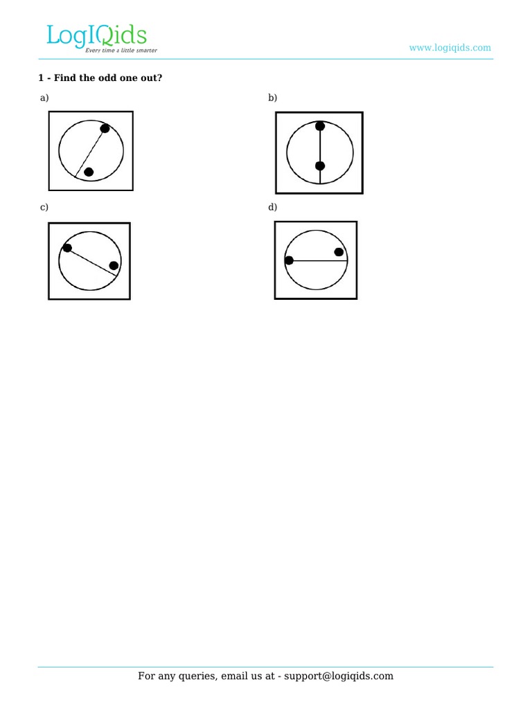 Logiqids Worksheets Sample Questions | PDF | Computers