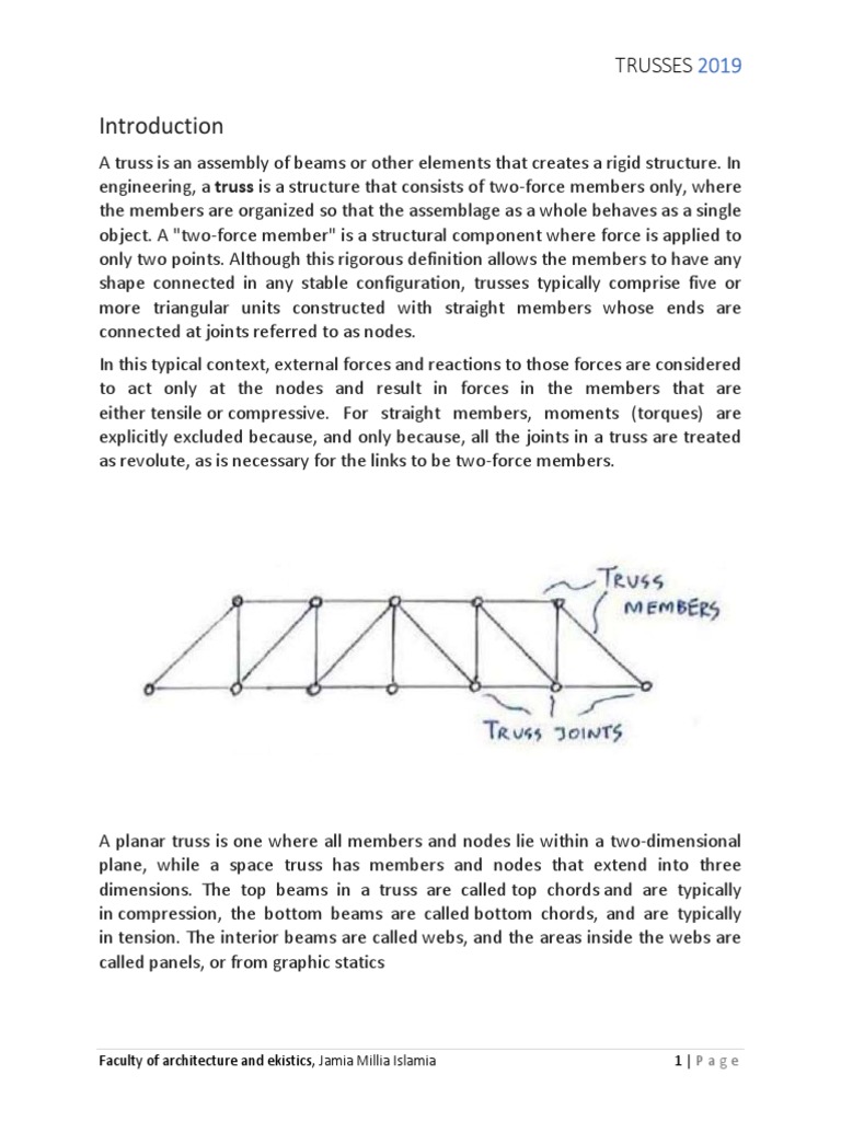 Truss | PDF | Truss | Architectural Design