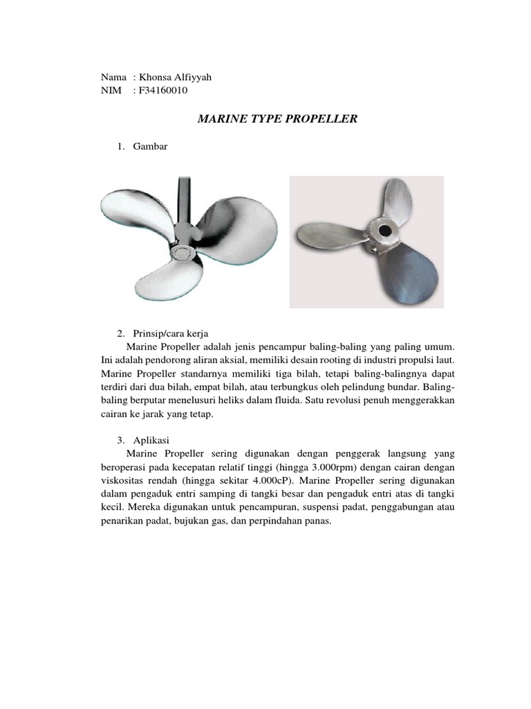 Marine Type Propeller | PDF