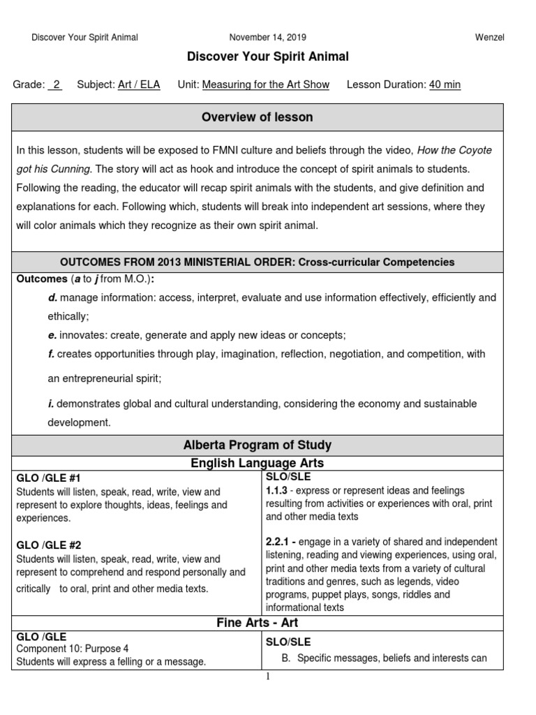 Discover Your Spirit Animal | PDF | Educational Assessment | Learning