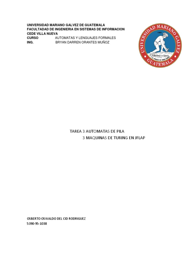 Automas de Pila y Maquinas de Turing Jflap | PDF
