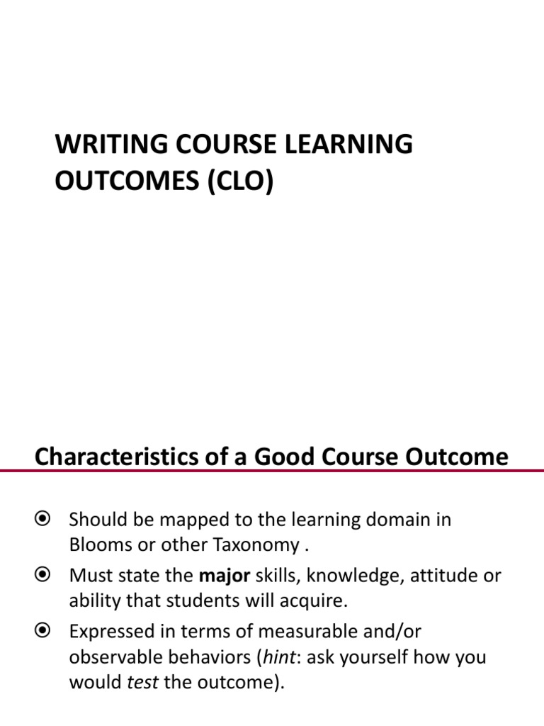 Course Learning Outcomes | PDF | Corporate Social Responsibility ...