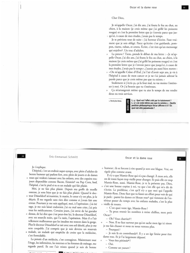 Oscar Et La Dame Rose PDF | PDF