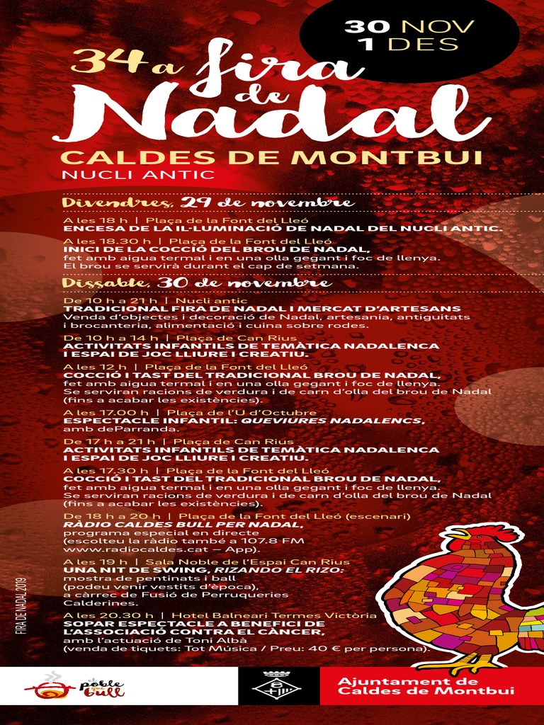 Programa de La Fira Nadal de Caldes de Montbui | PDF