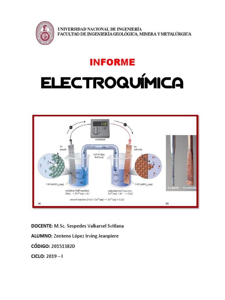 Electroquimica Informe | PDF | Redox | Corrosión