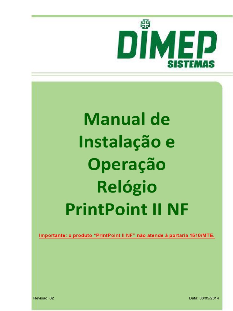 Manual Operacao Printpoint II | PDF | Rede de computadores | Eletrônicos