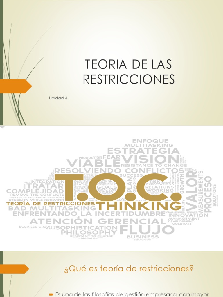 Teoria de Las Restricciones | PDF | Teoría | Toma de decisiones