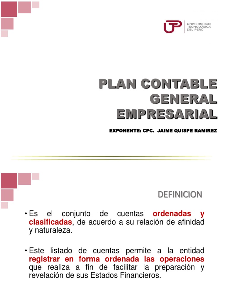Plan Contable General | PDF | Beneficio (economía) | Contabilidad