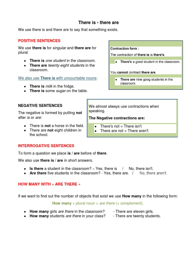 There Is - There Are | PDF | Plural | Noun