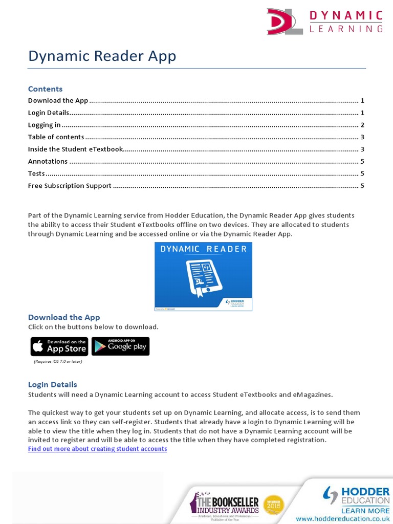 Dynamic Reader App | Download Free PDF | Ios | System Software
