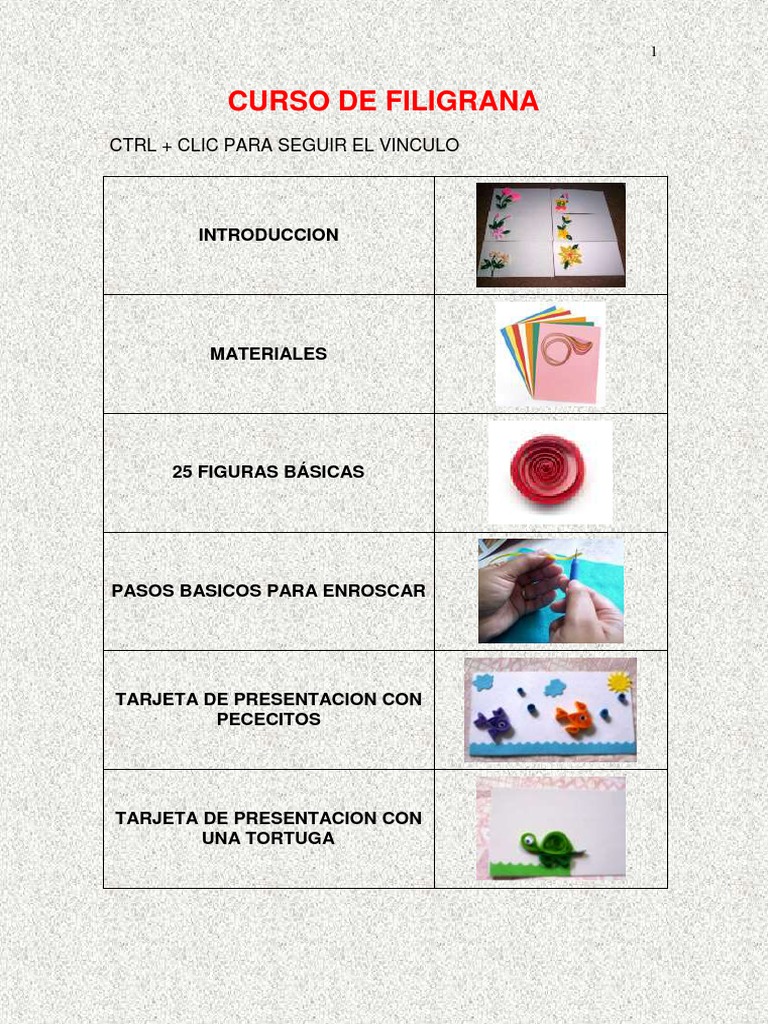 Curso Filigrana Tarjeteria | PDF | Papel | Flores