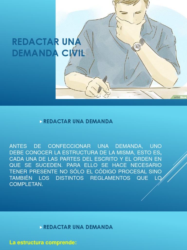 Cómo Redactar Una Demanda Civil | PDF | Mediación | Demanda judicial