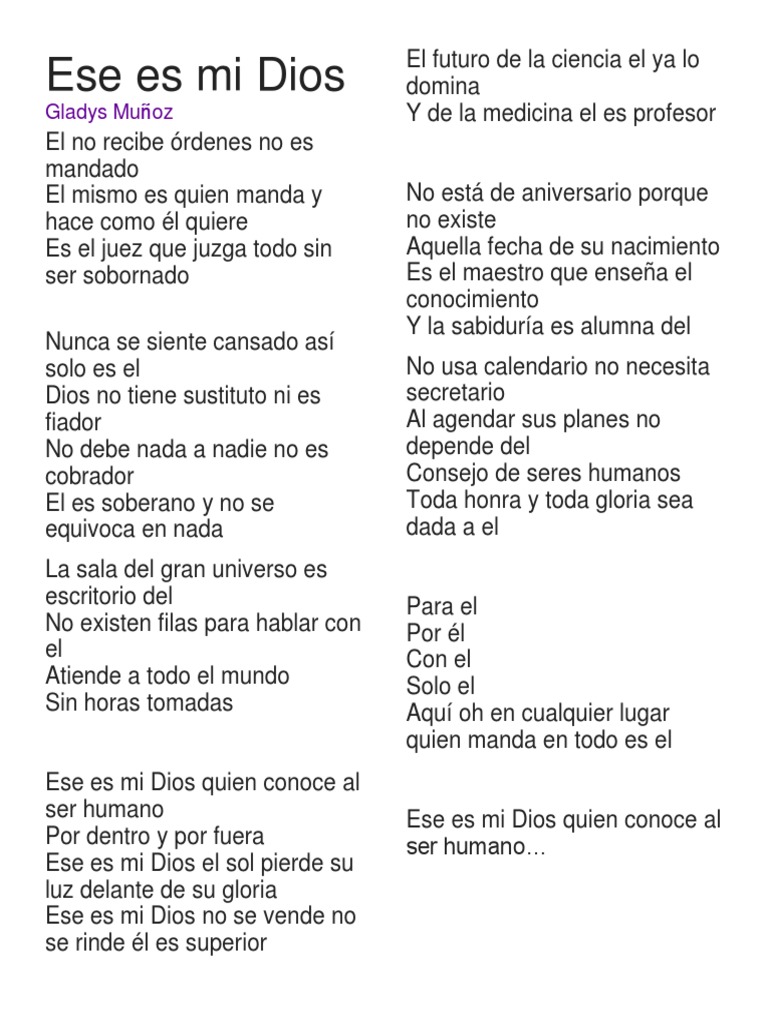 Ese Es Mi Dios | PDF