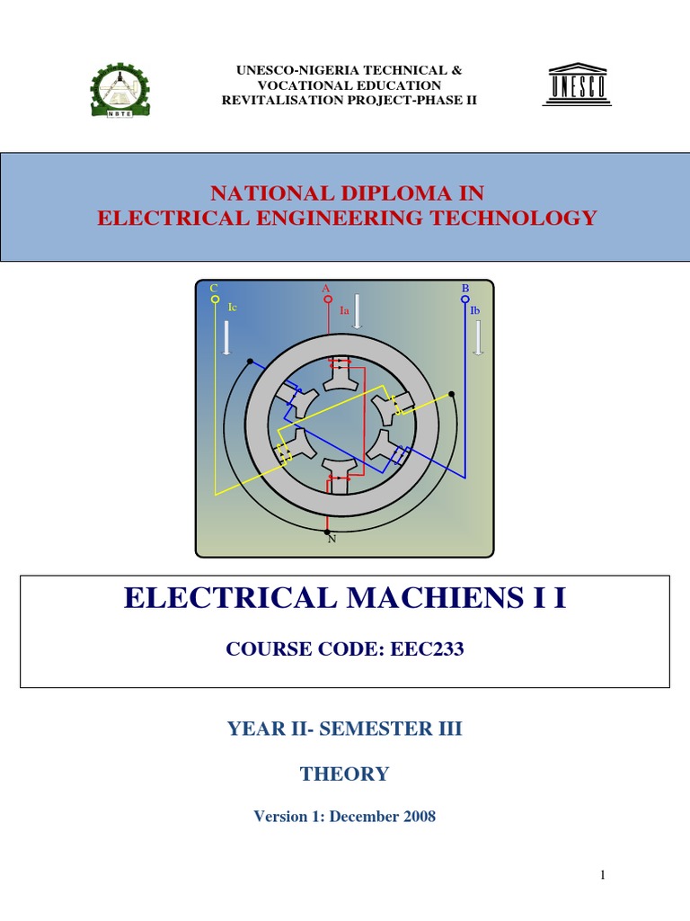 Eec 233 Theory PDF | PDF | Electric Motor | Electromagnetic Induction
