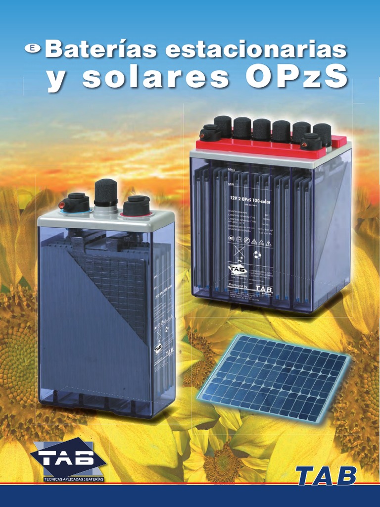 Catalogo Baterias TAB-OPzS | PDF | Redox | Oxígeno