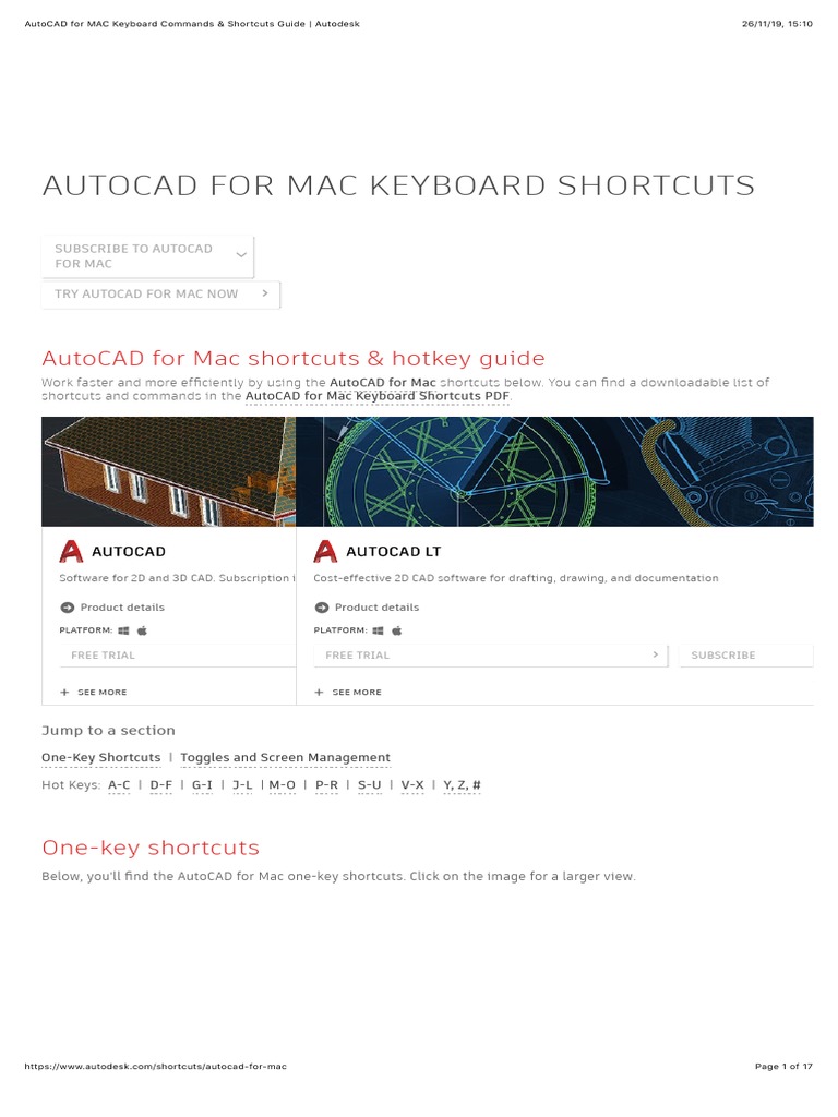 AutoCAD Commands & Shortcuts Guide - Autodesk | PDF | Auto Cad | 3 D ...