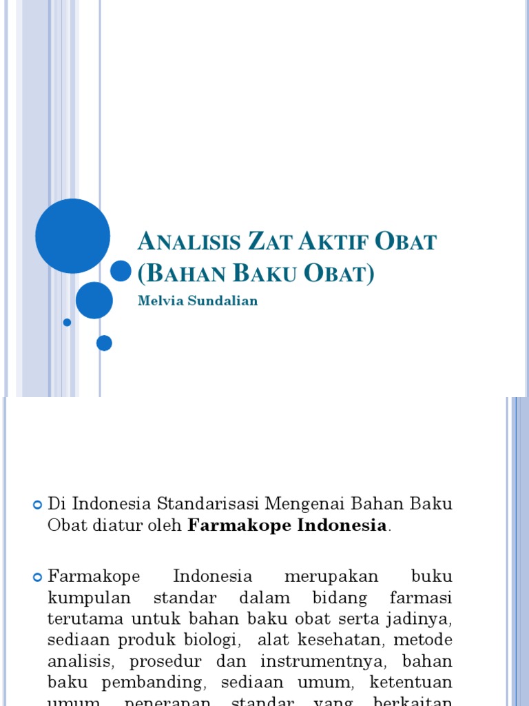 Analisis Zat Aktif Obat | PDF
