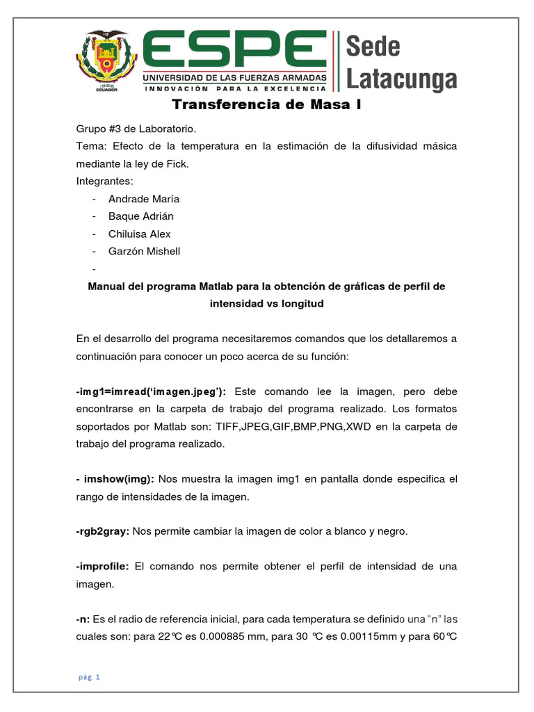 Manual de Uso de Matlab para Obtención de Gráficas de Perfiles de ...