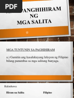 Mga Tuntunin Sa Panghihiram NG Mga Salita | PDF