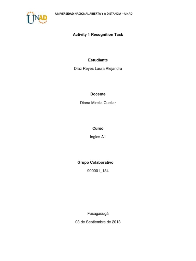 Activity 1 - Recognition Task and Pre-Knowledge Quiz. | PDF | Comunicación | Aprendizaje
