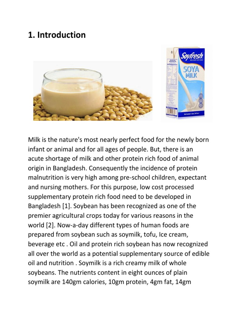 Soya Milk | PDF | Soy Milk | Soybean