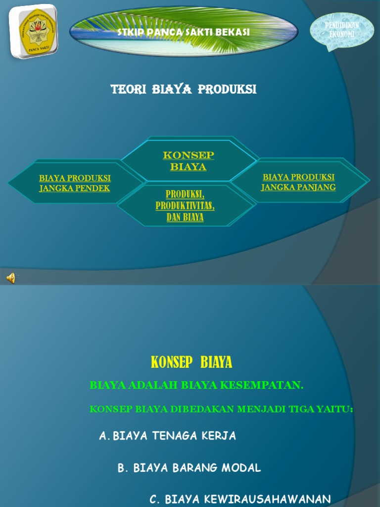 Biaya Produksi dan Produktivitas dalam Ekonomi | PDF