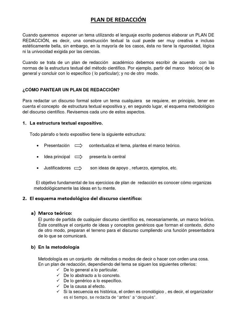 Plan De Redaccion Pdf Paradigma Teoría