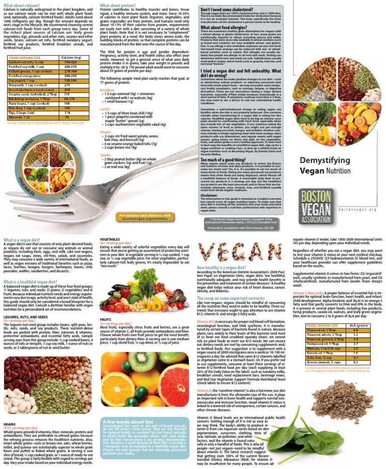 Nutrition Pamphlet | PDF | Veganism | Soybean