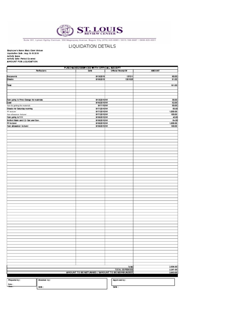 Liquidation Form Sample 1 | PDF | Business