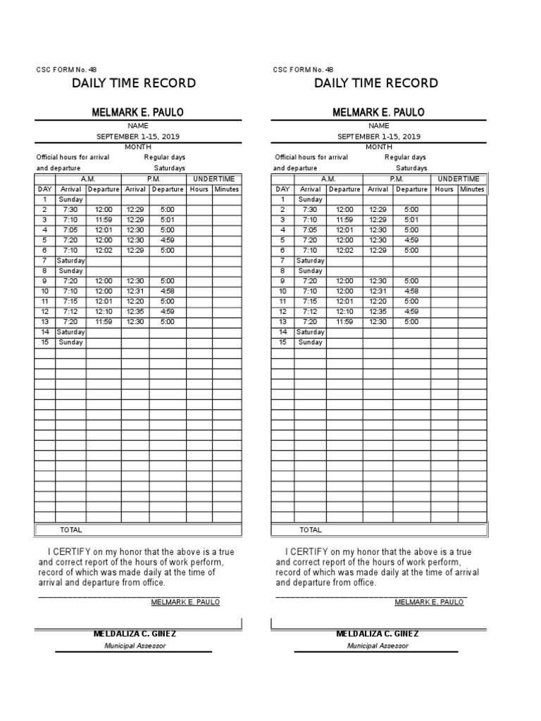 Form-48-Dtr Civil Service | PDF | Violence