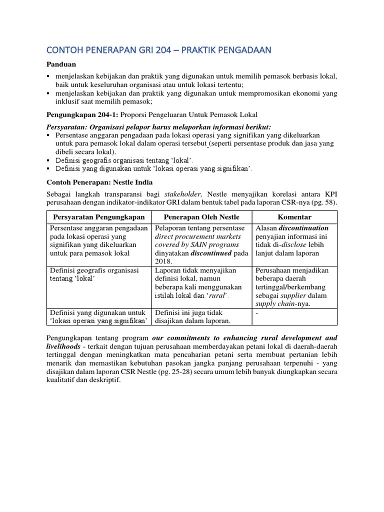 GRI 204 Nestle | PDF