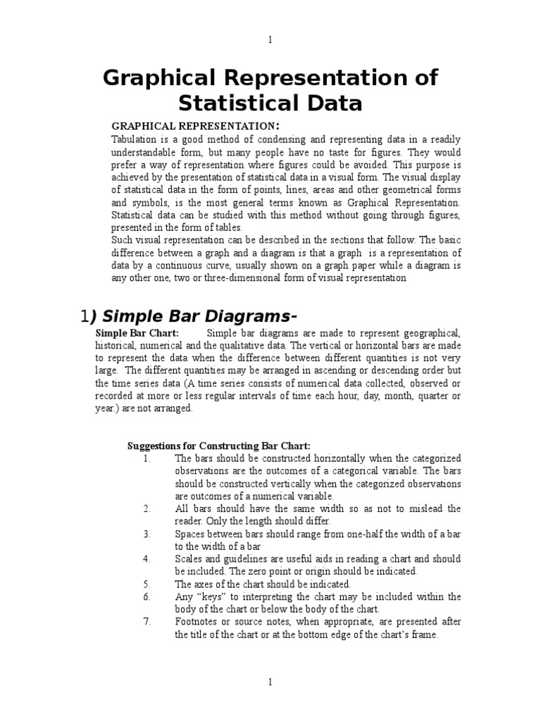 Graphical Representation of Statistical Data | PDF | Median | Chart