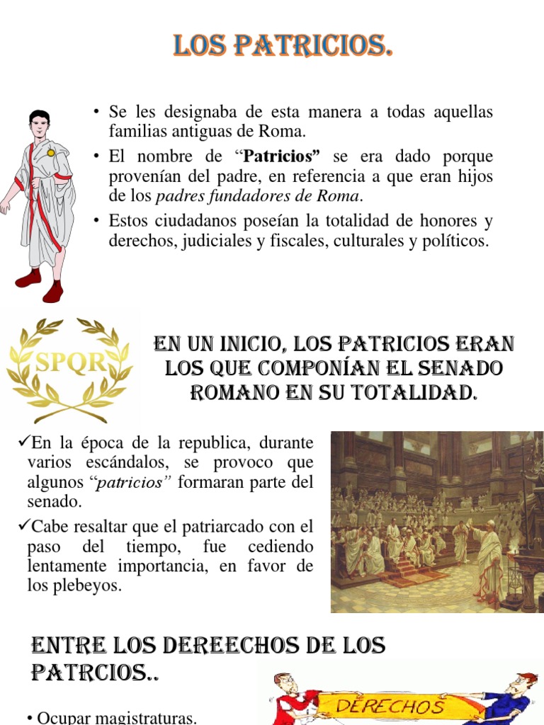 Los Patricios en la Antigua Roma | PDF