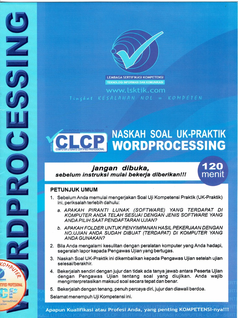 Latihan Soal CLCP Ms Word PDF | PDF