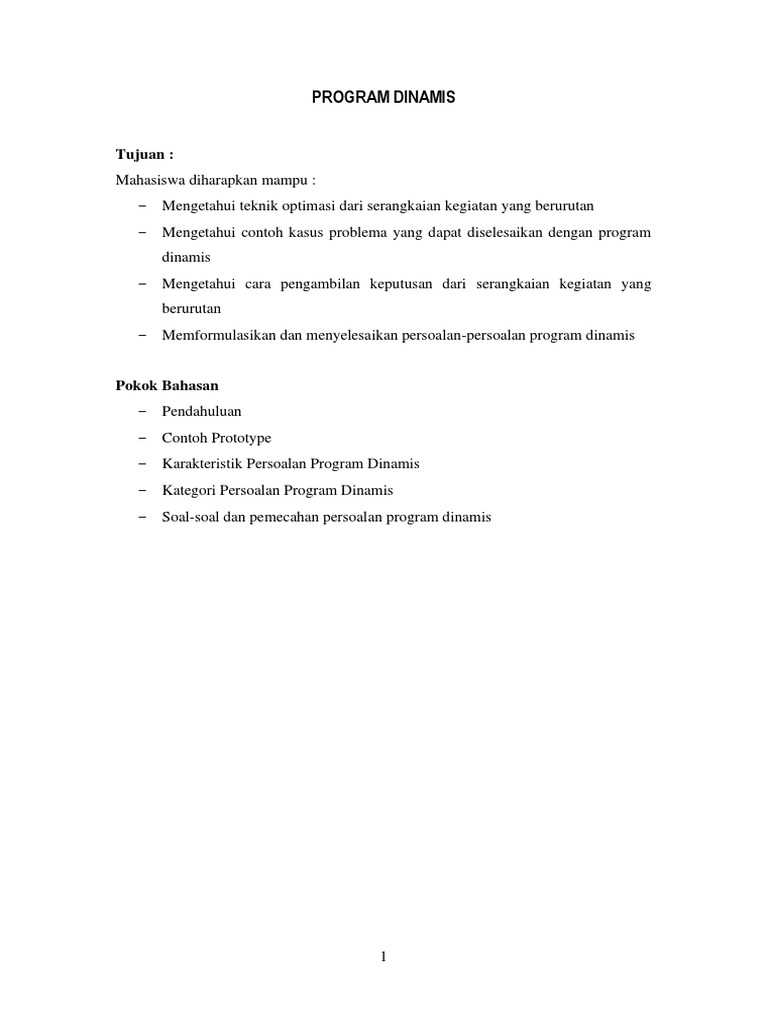 Program Dinamis | PDF